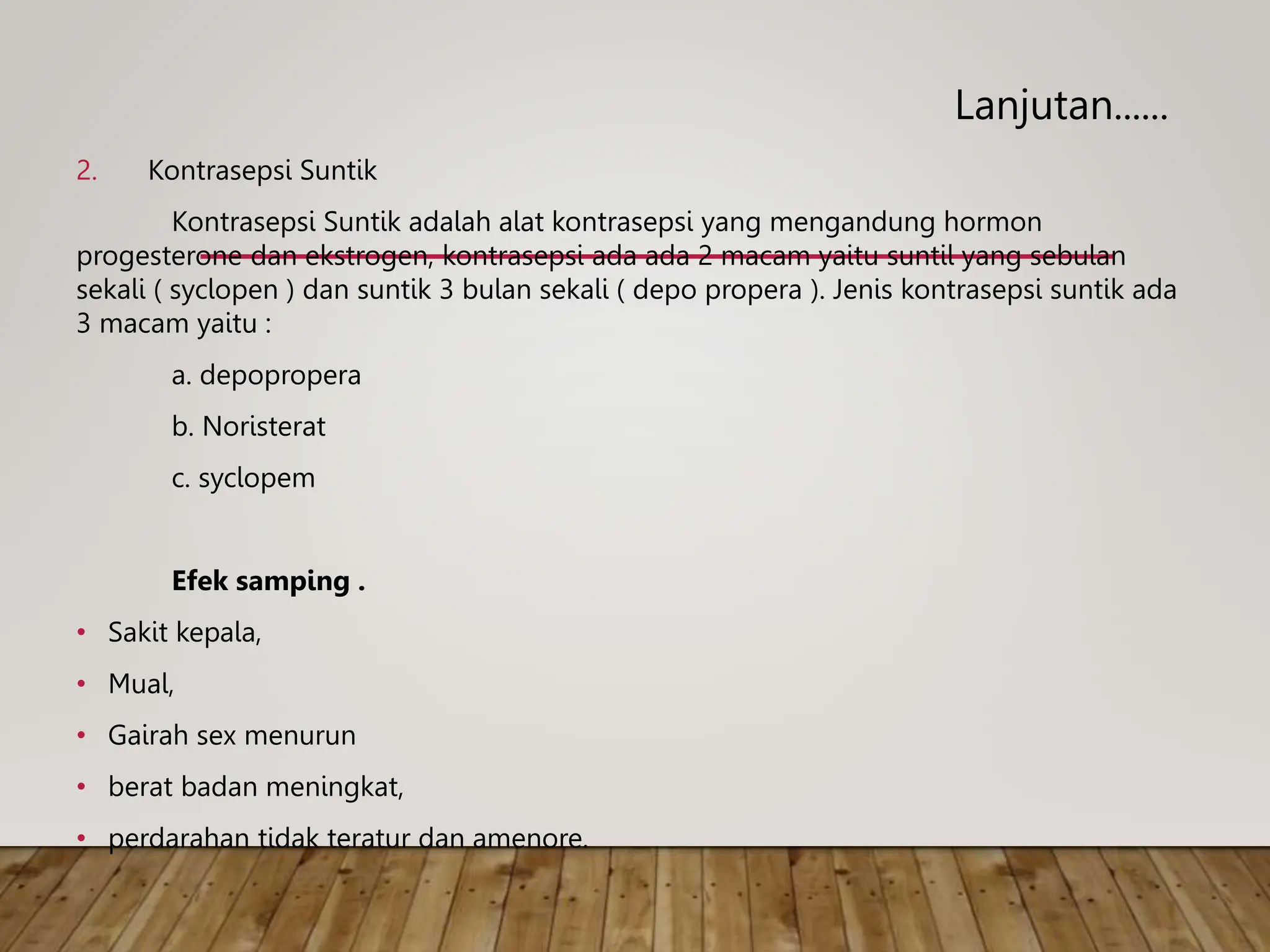 PPT KONTRASEPSI KB HORMONAL DAN NON HORMONAL | PPTX