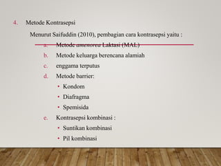 PPT KONTRASEPSI KB HORMONAL DAN NON HORMONAL | PPTX