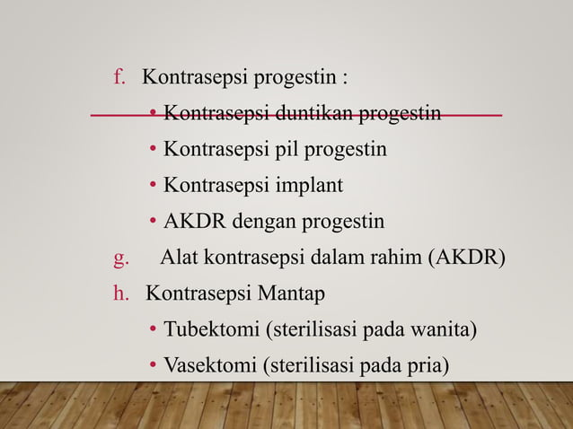 PPT KONTRASEPSI KB HORMONAL DAN NON HORMONAL | PPTX