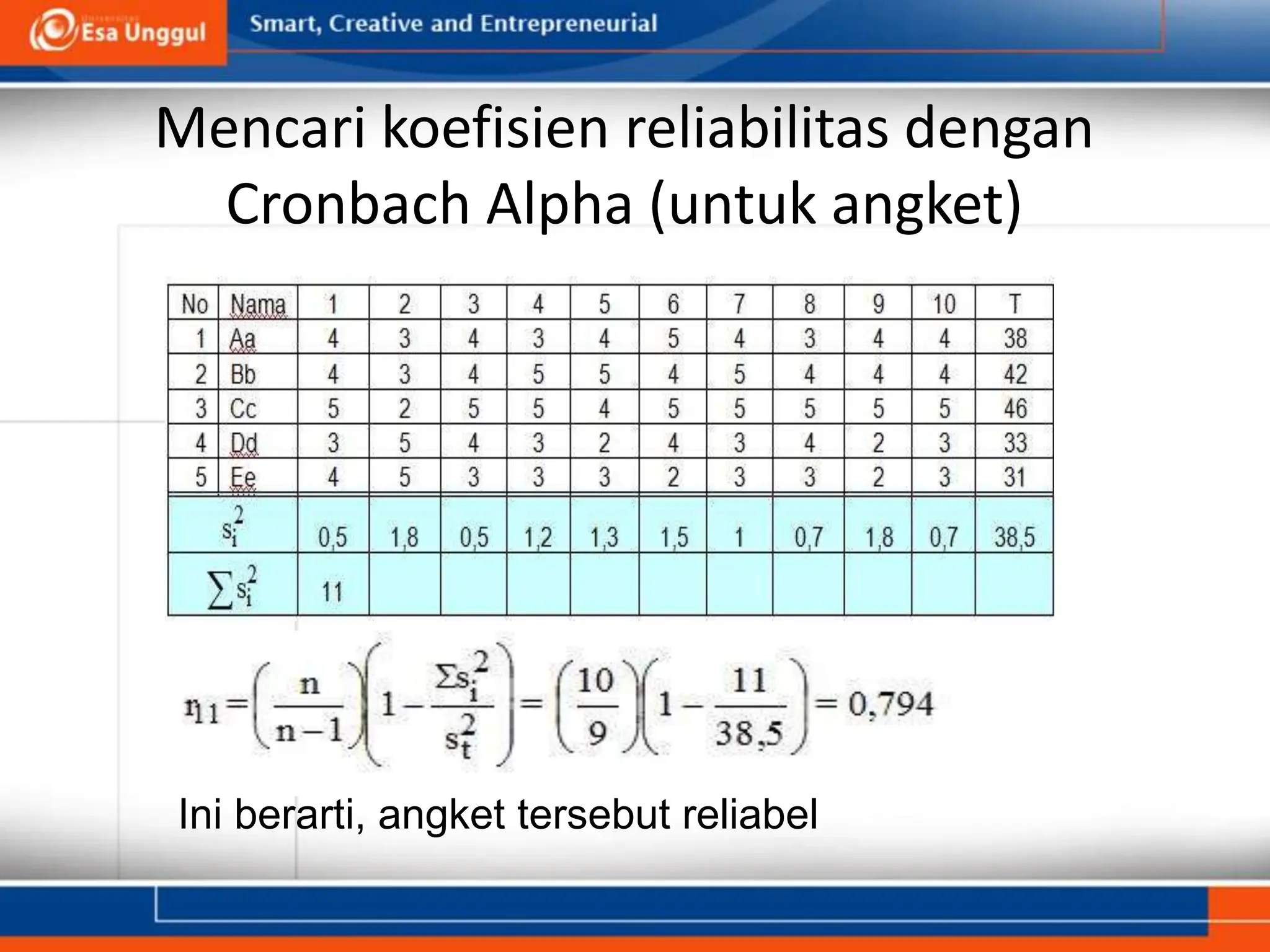 ppt tentang ketentuan dari penggunaan reliabilitas | PPT