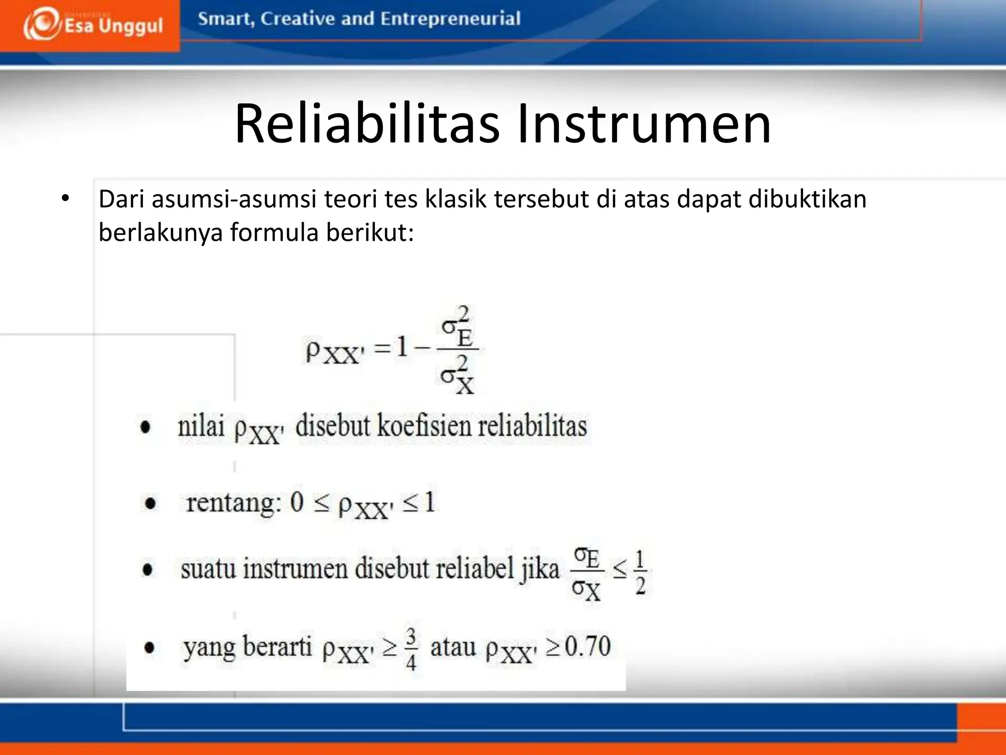 ppt tentang ketentuan dari penggunaan reliabilitas | PPT