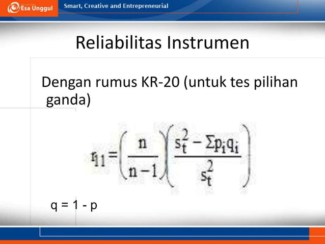 ppt tentang ketentuan dari penggunaan reliabilitas | PPT