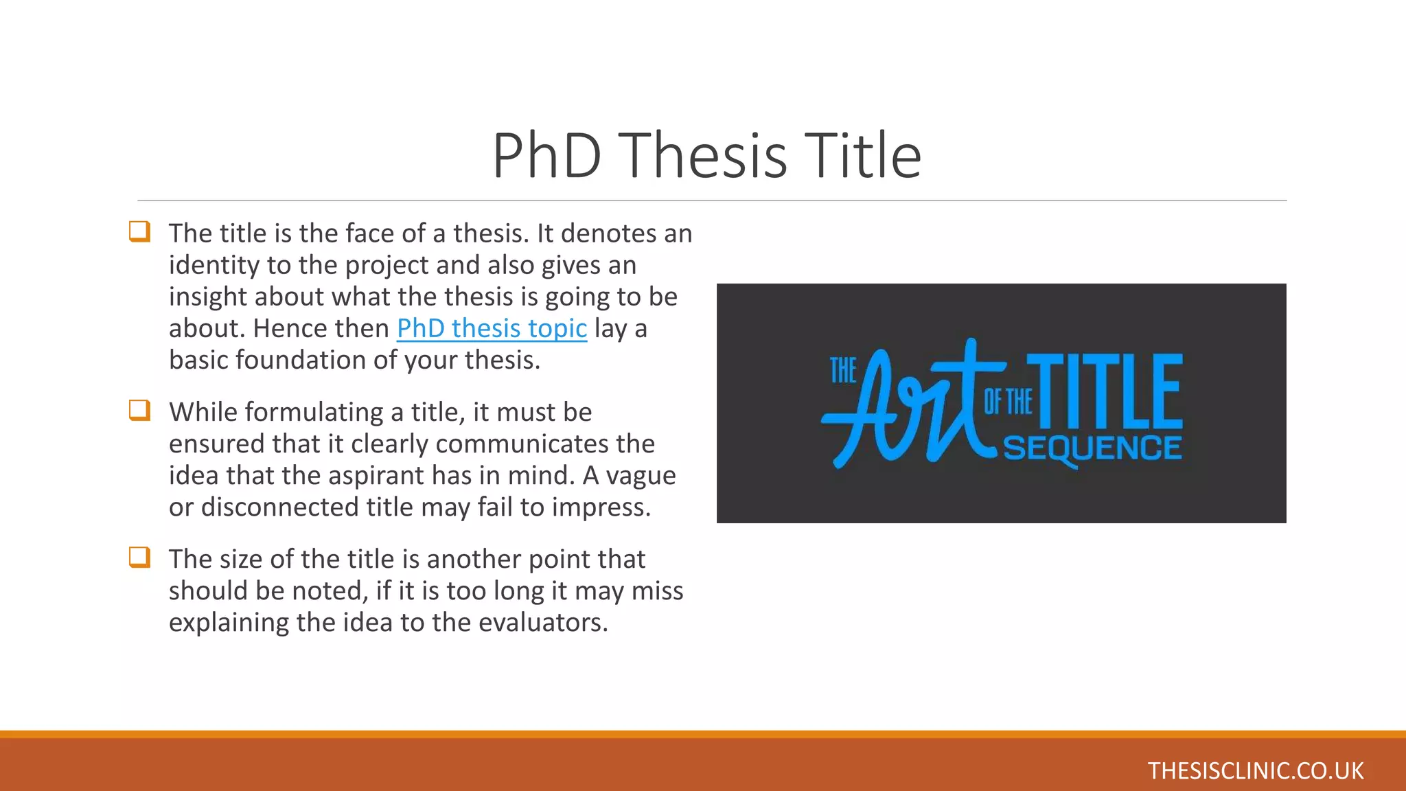 Understanding the Structure of PhD Thesis | PPTX