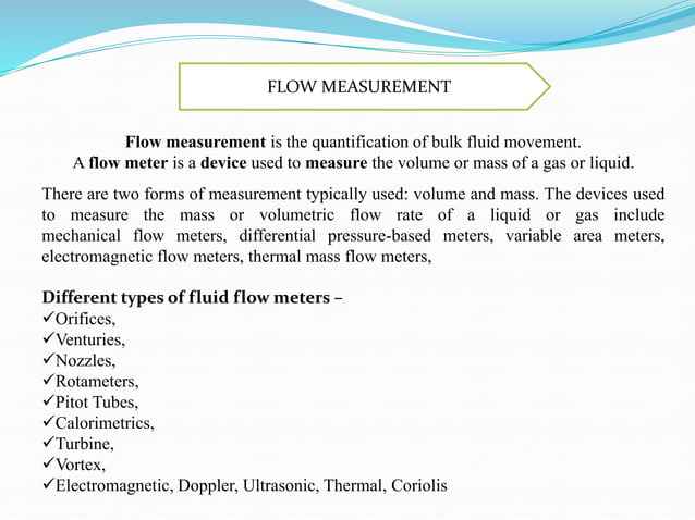 Measurement of temperature, flow, pressure | PPT