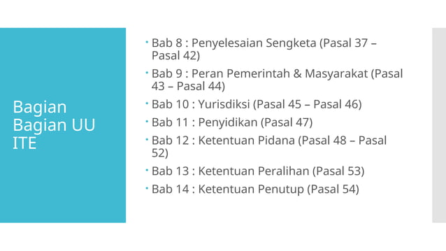 PRESENTASI UNDANG UNDANG INFORMASI DAN TRANSAKSI ELEKTRONIK | PPT