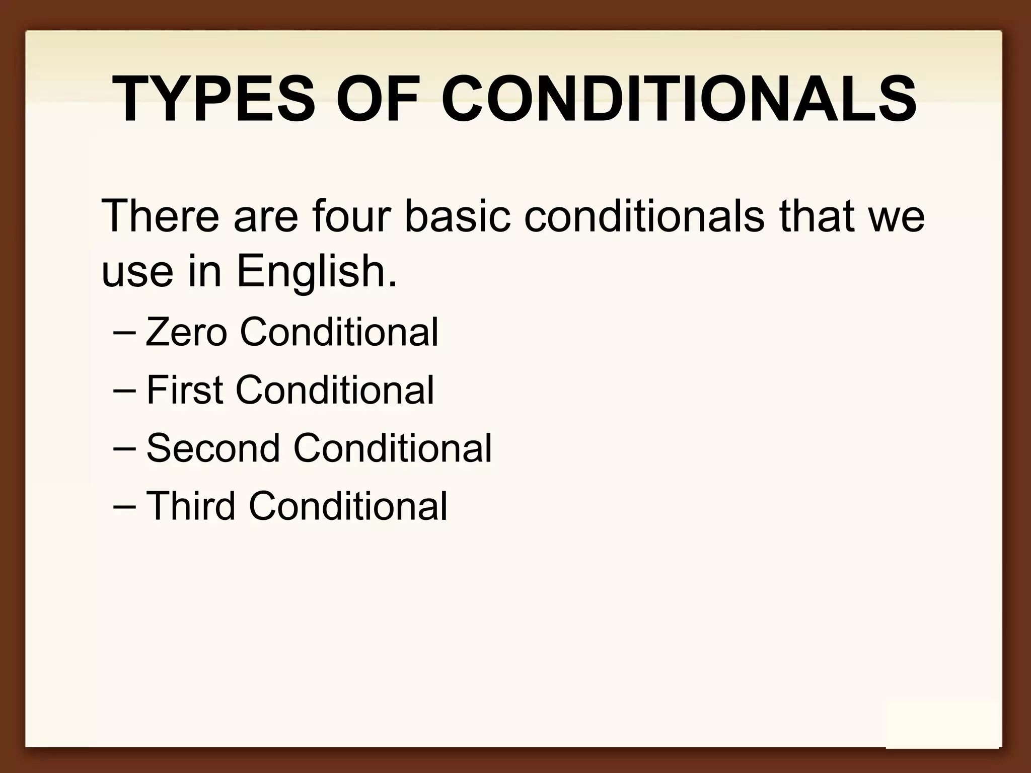 Conditionals | PPT