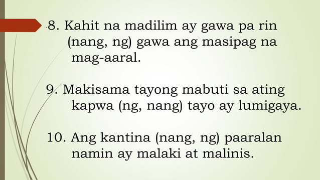 PANG---UGNAY-NA-WASTONG-GAMIT-NANG-AT-NG | PPTX