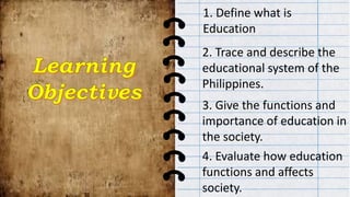 The function and importance of education in society | PDF