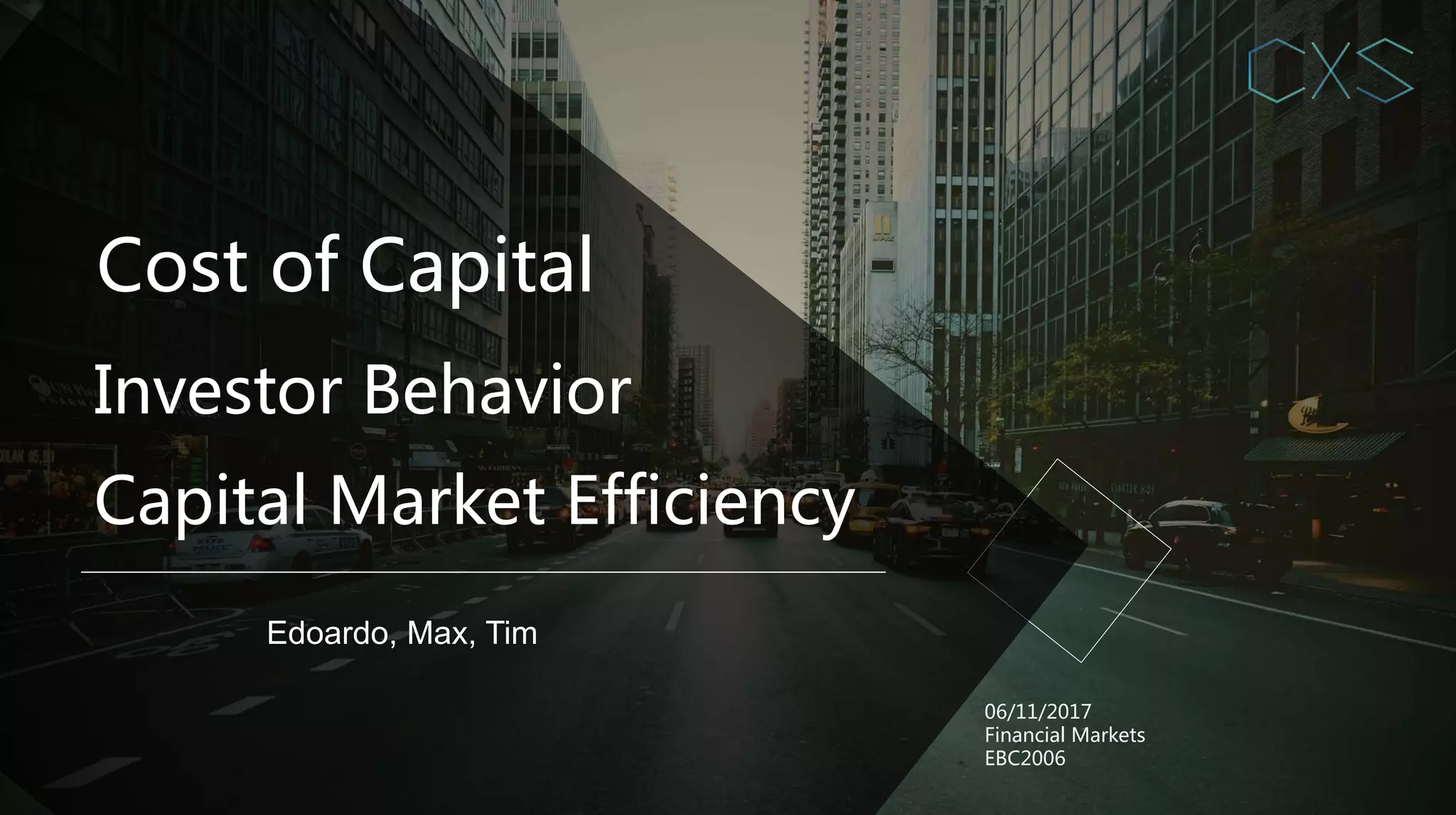 Presentation investor behavior and capital market efficiency | PPTX