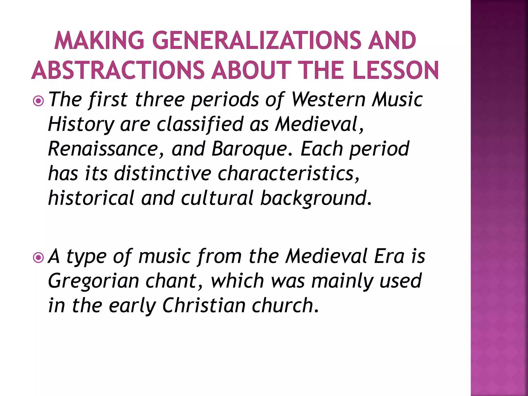 Music of the Medieval-Renaissance-Baroque Period | PDF