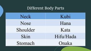 PPT-Week 9-Different Body Parts in japanese.pdf