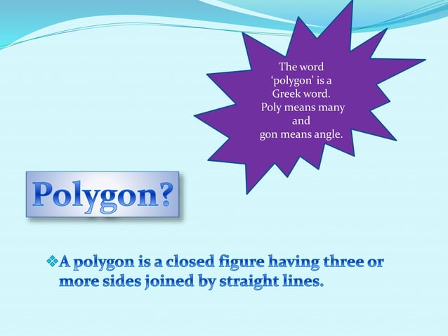 Ppt -welcome to the world of polygons | PPT