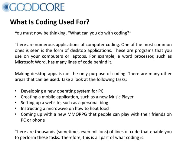 What Is Coding And Why Should You Learn It? | PPTX | Programming ...