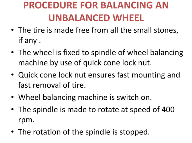 Ppt wheel-balancing | PPTX | Auto Repair | Automotive