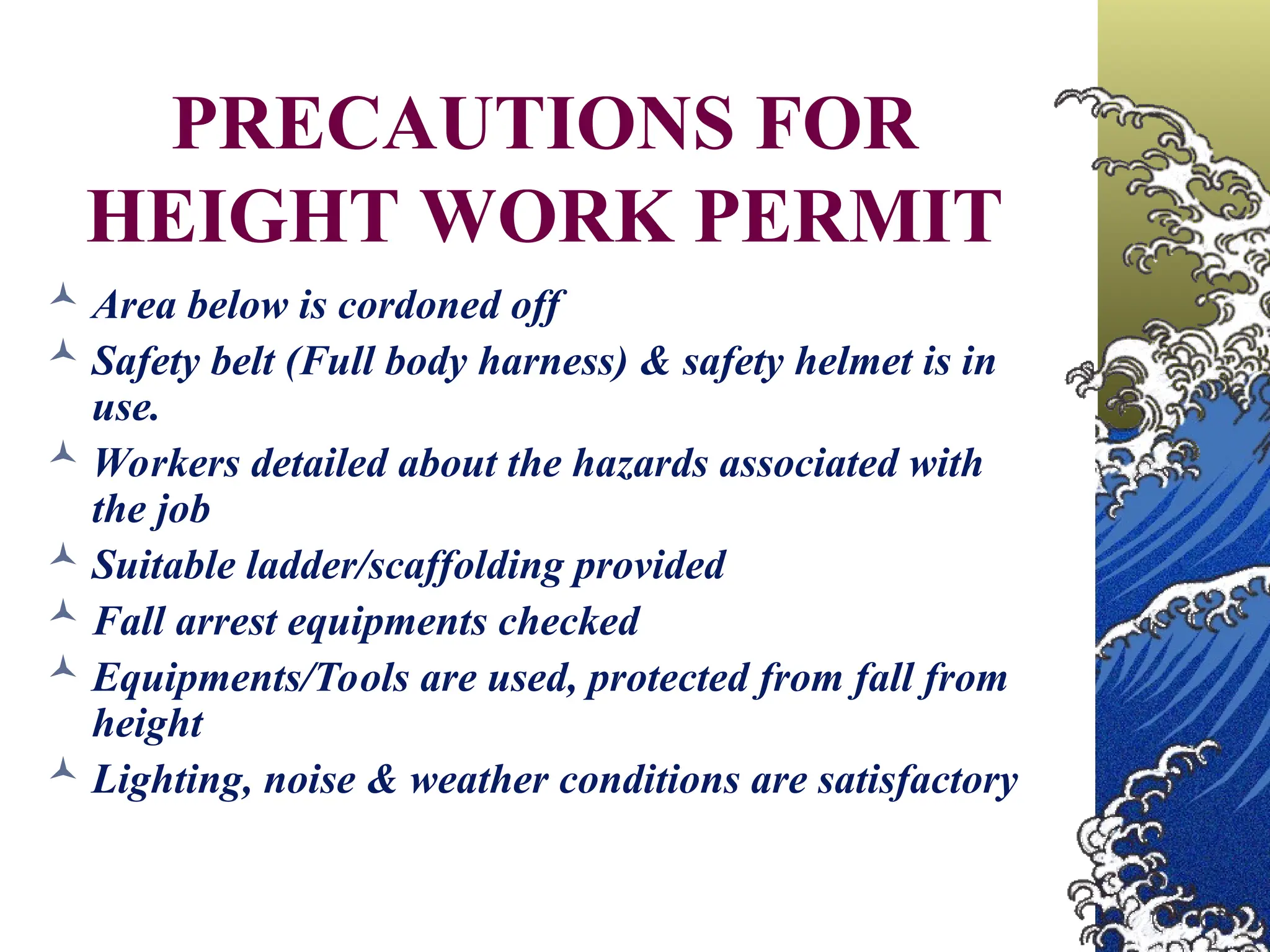 PPT-Work Permit System hot work ,confined space | PPT