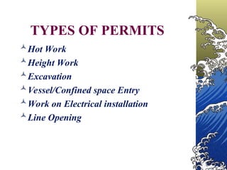 PPT-Work Permit System hot work ,confined space | PPT | Medical Health