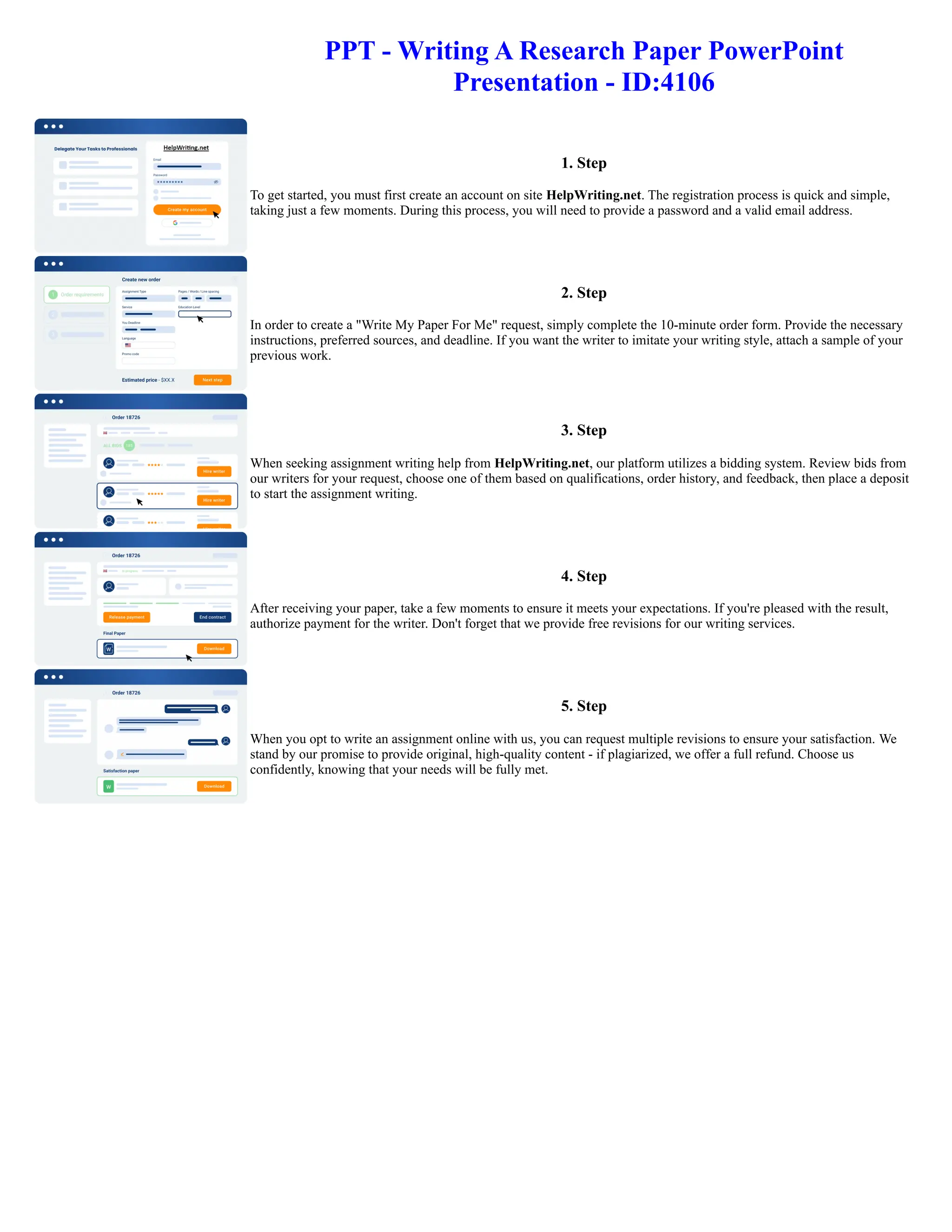 PPT - Writing A Research Paper PowerPoint Presentation - ID4106 | PDF ...