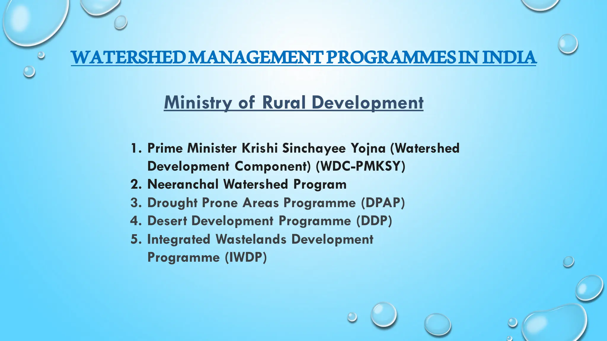 Presentation on water resources management | PDF