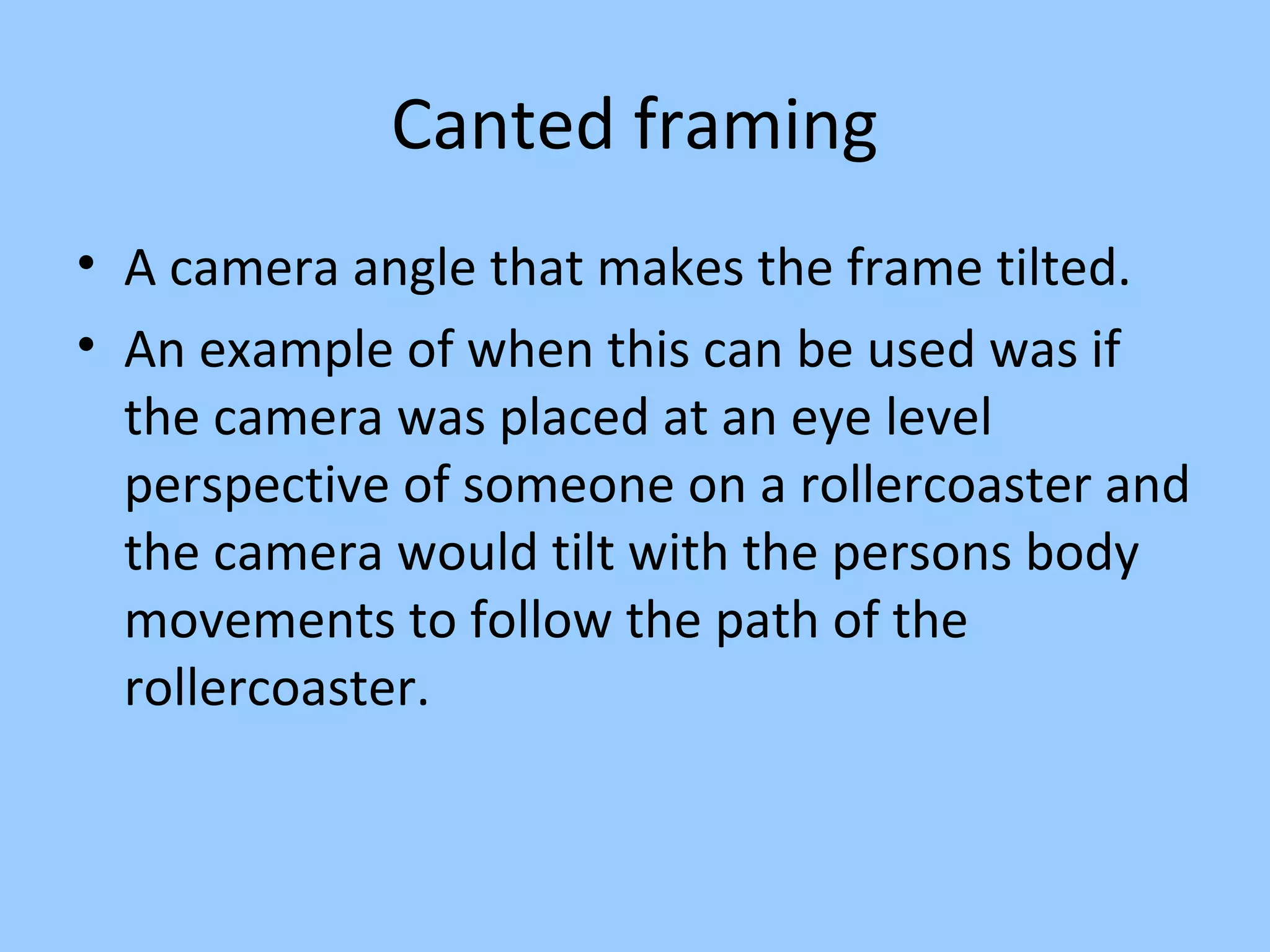 Camera movement and angles | PPT | Photography | Arts and Crafts