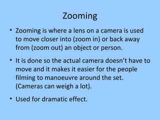Camera movement and angles | PPT