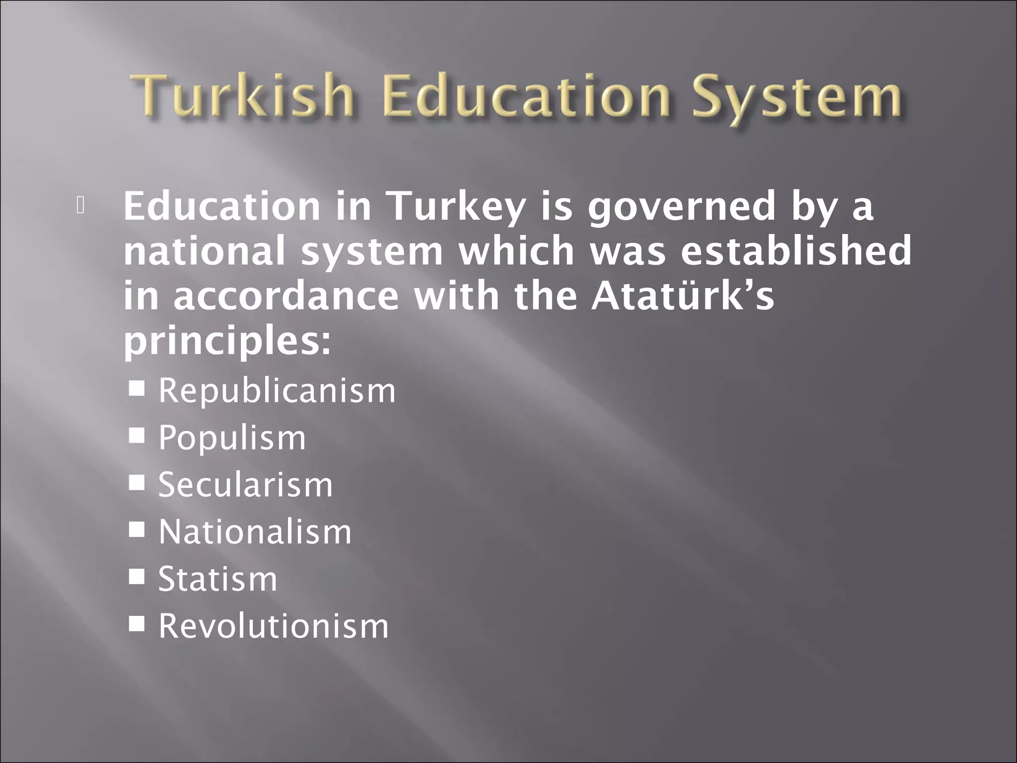 Turkish educational system | PPT