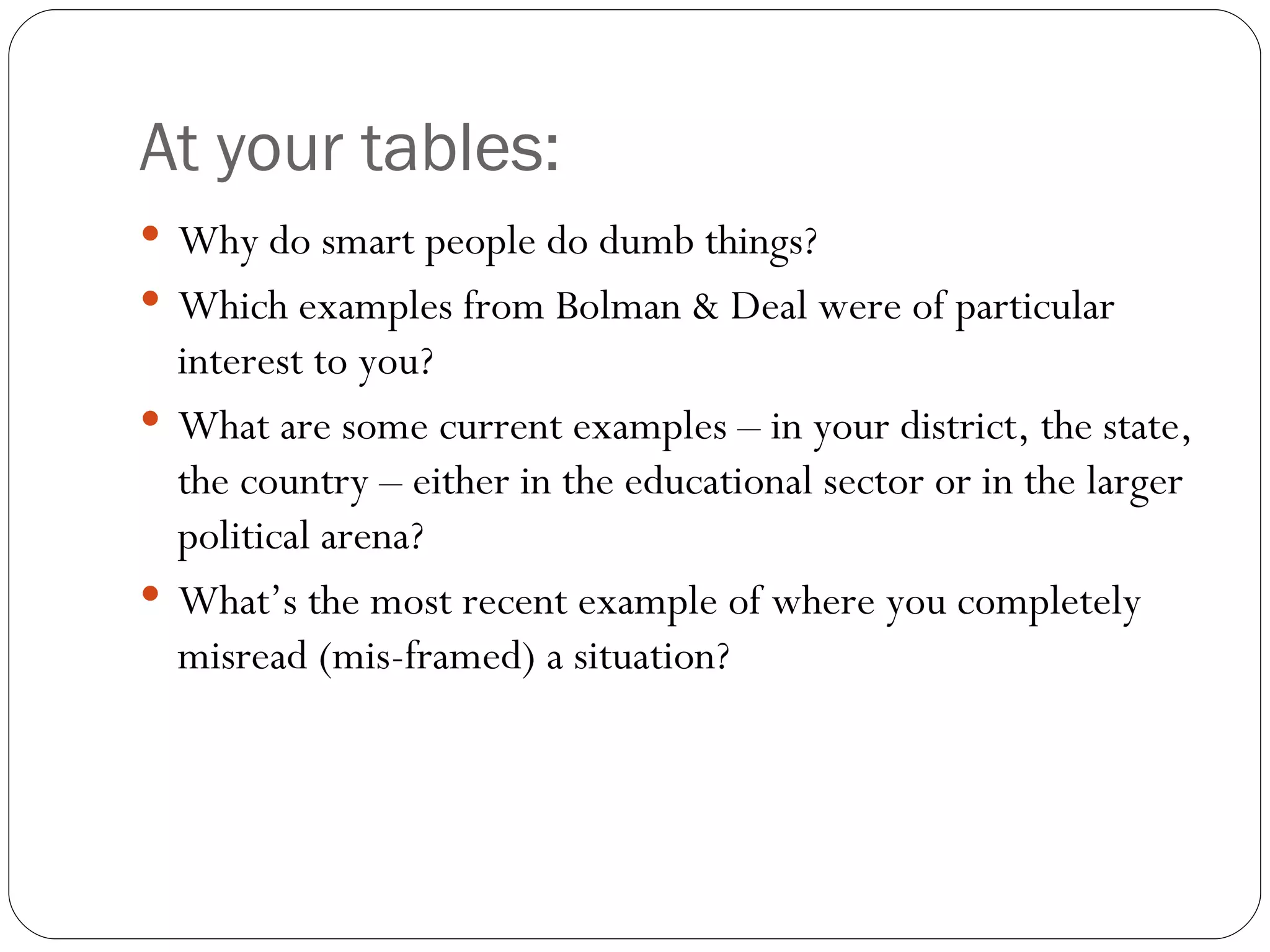 Bolman and Deal 1 and 2 | PPT