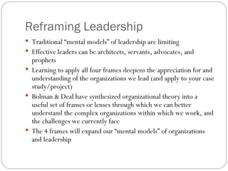 Bolman and Deal 1 and 2 | PPT