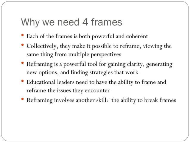 Bolman and Deal 1 and 2 | PPT | Science