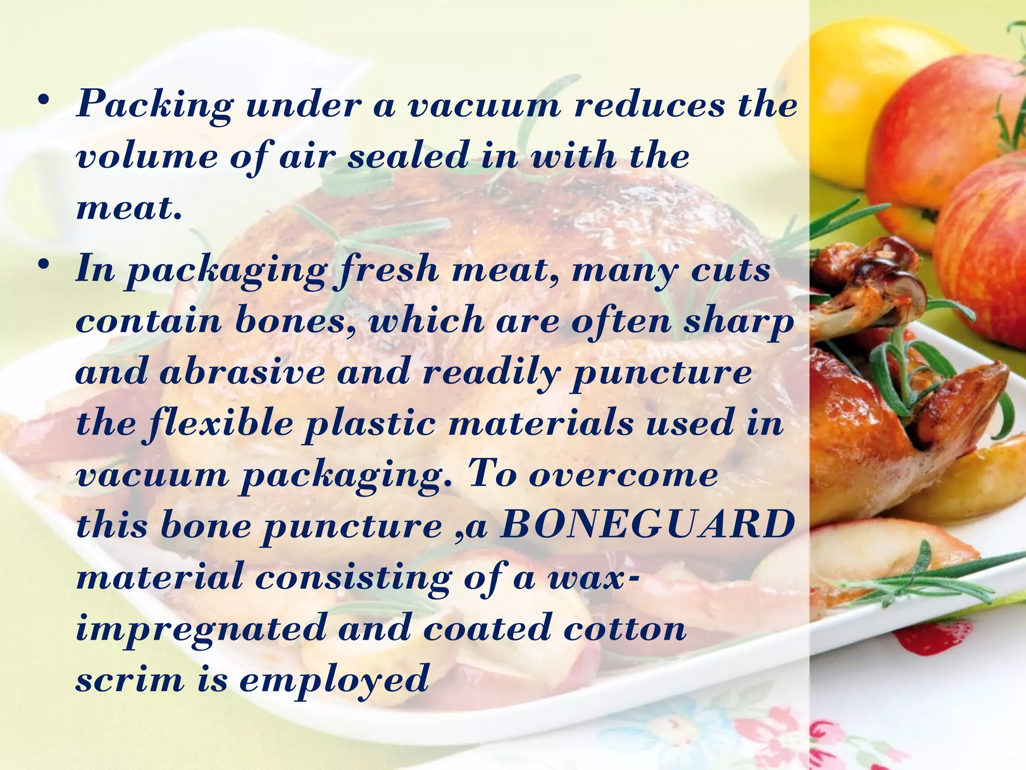 packaging of flesh foods | PPT