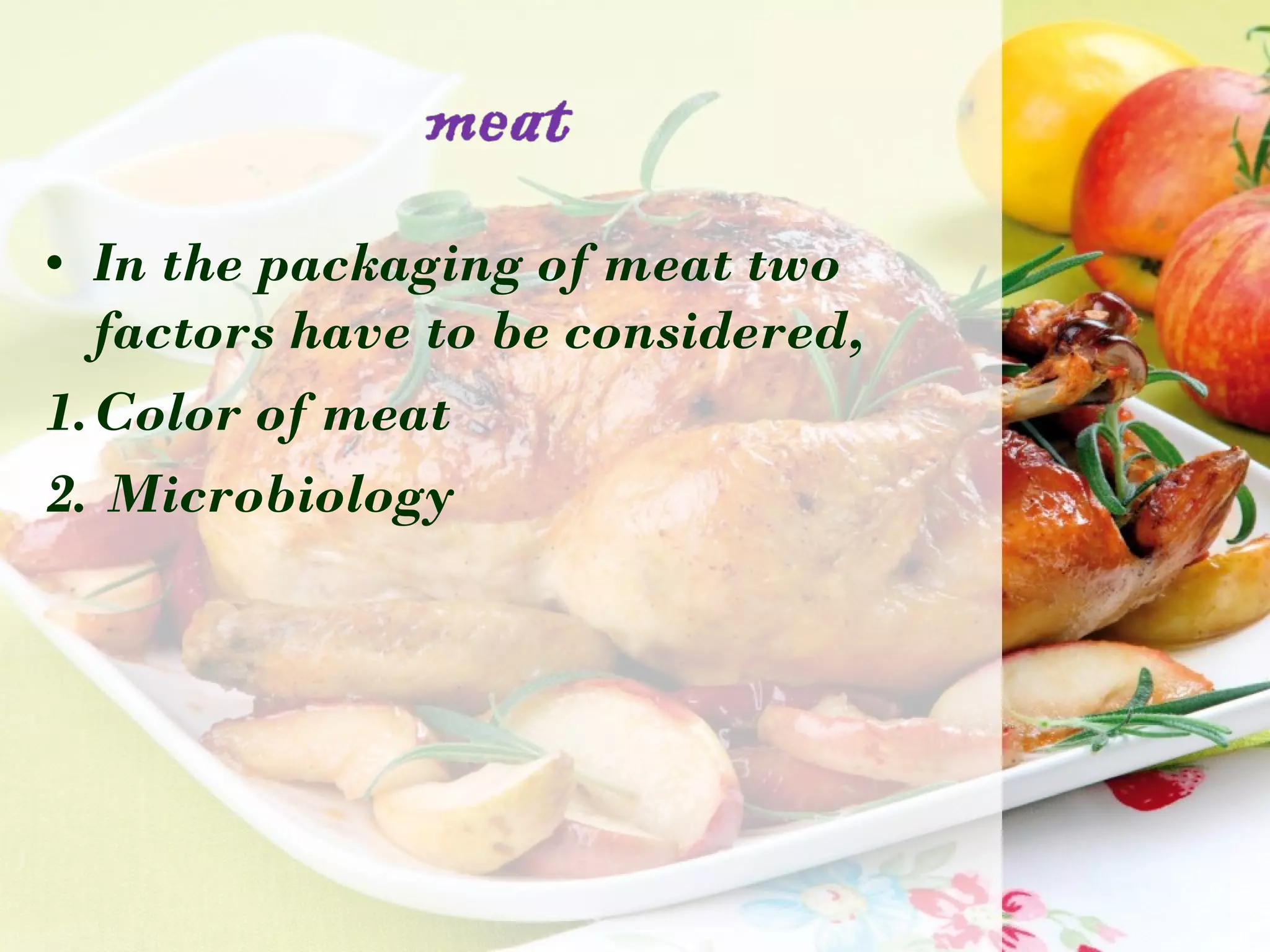 packaging of flesh foods | PPT