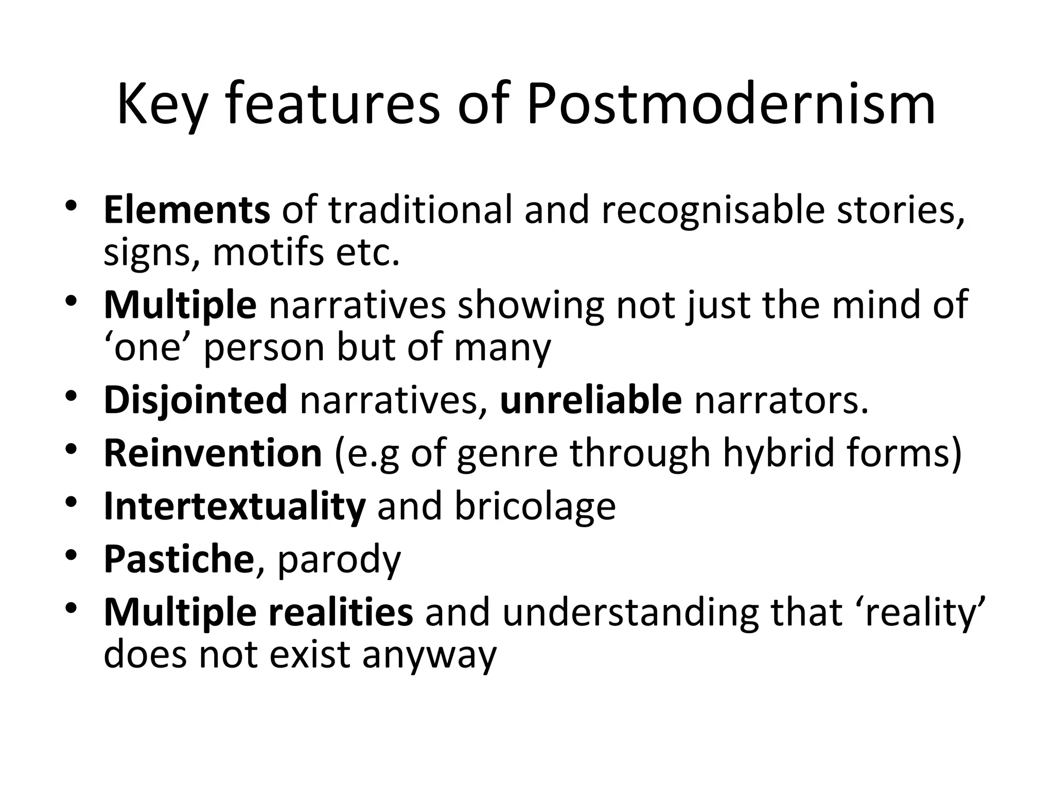 Postmodernism: An introduction | PPT