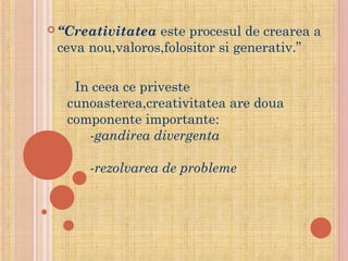 creativitatea | PPT
