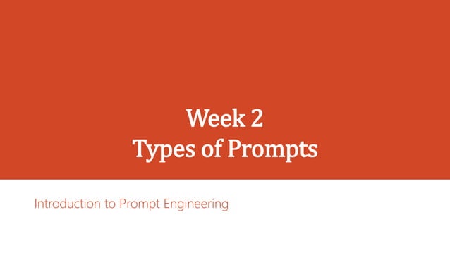 Types of Prompts (Artificial Intelligence) | PPTX | Artificial ...