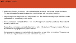 Types of Prompts (Artificial Intelligence) | PPTX