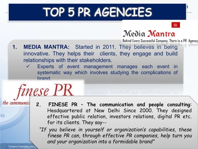 PR (Public Relation) Industry | PPTX | Business | Business and Finance