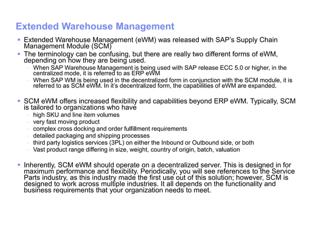 PPT01_EWM_BASIC_ABOUT_EWM_V1_all information.PPT | Logistics and Transportation Industry ...