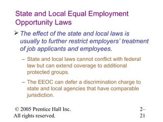 Equal Opportunity and the Law | PPT