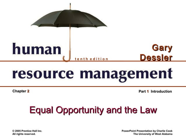 Equal Opportunity and the Law | PPT