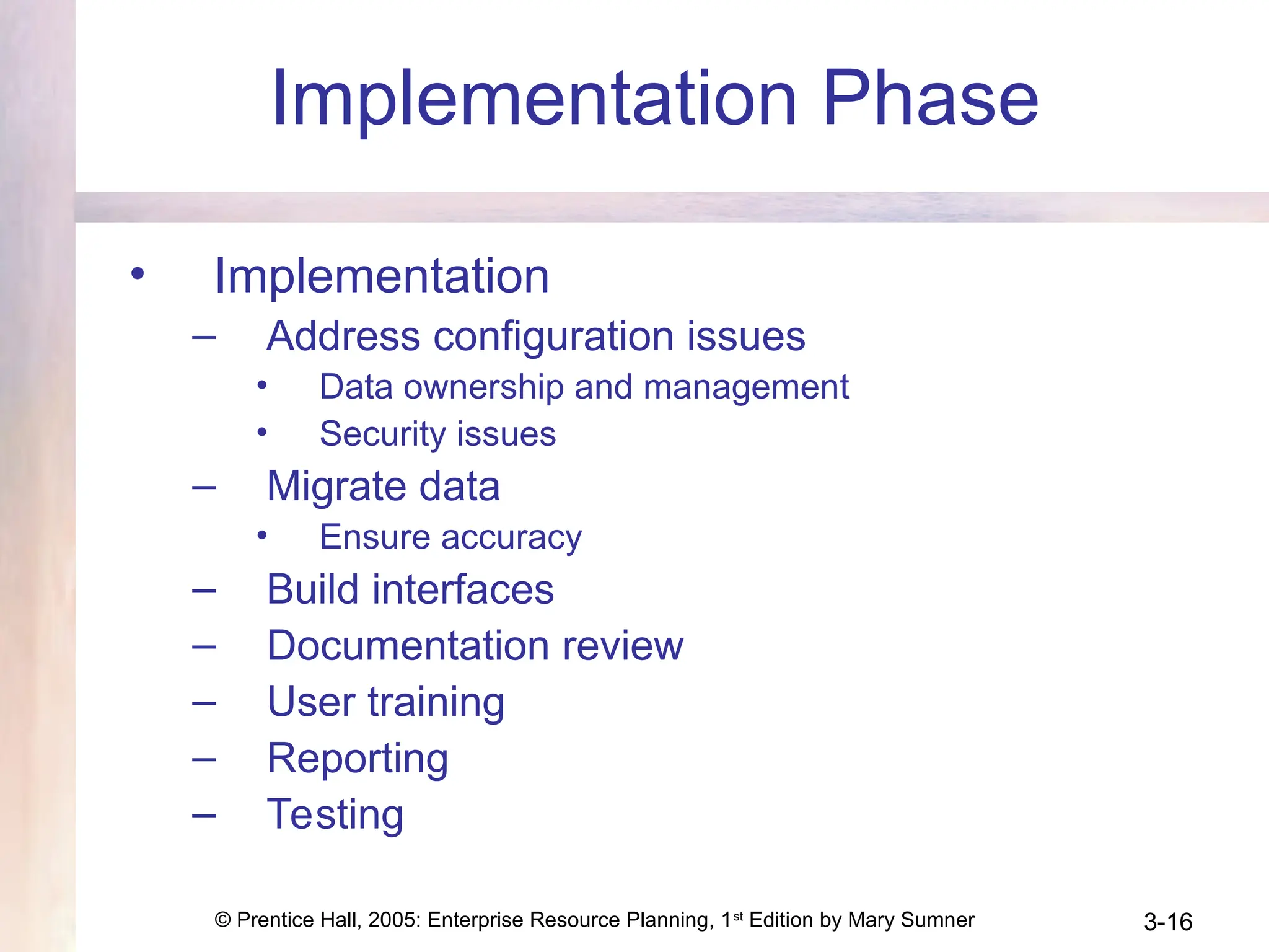 Planning, design and implementation of ERP | PPT