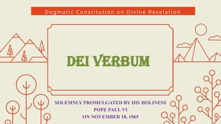 PPT 03(A) - DEI VERBUM Vatican document on the Word of God Revelation EN.pptx