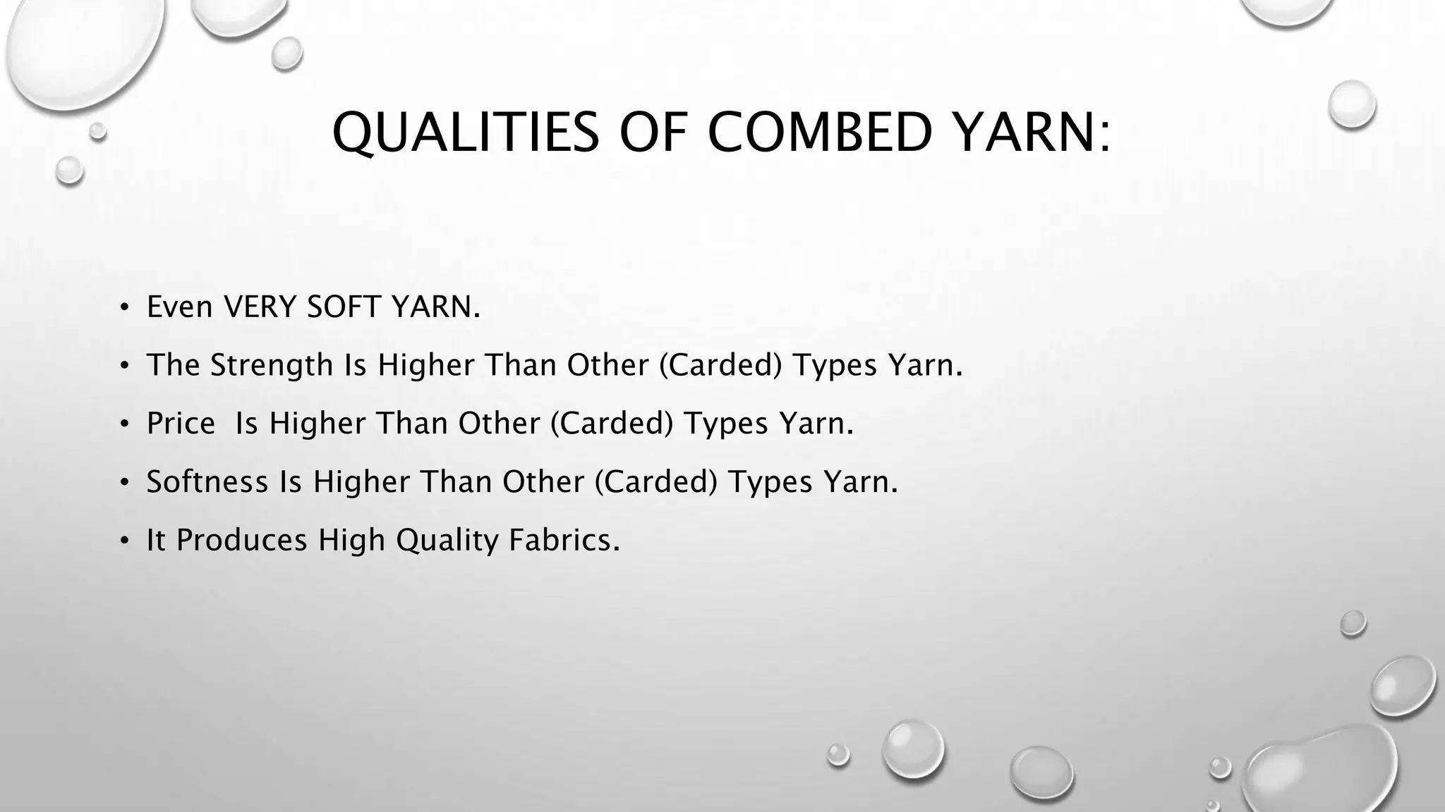 Types Of Cotton Yarn | PPT