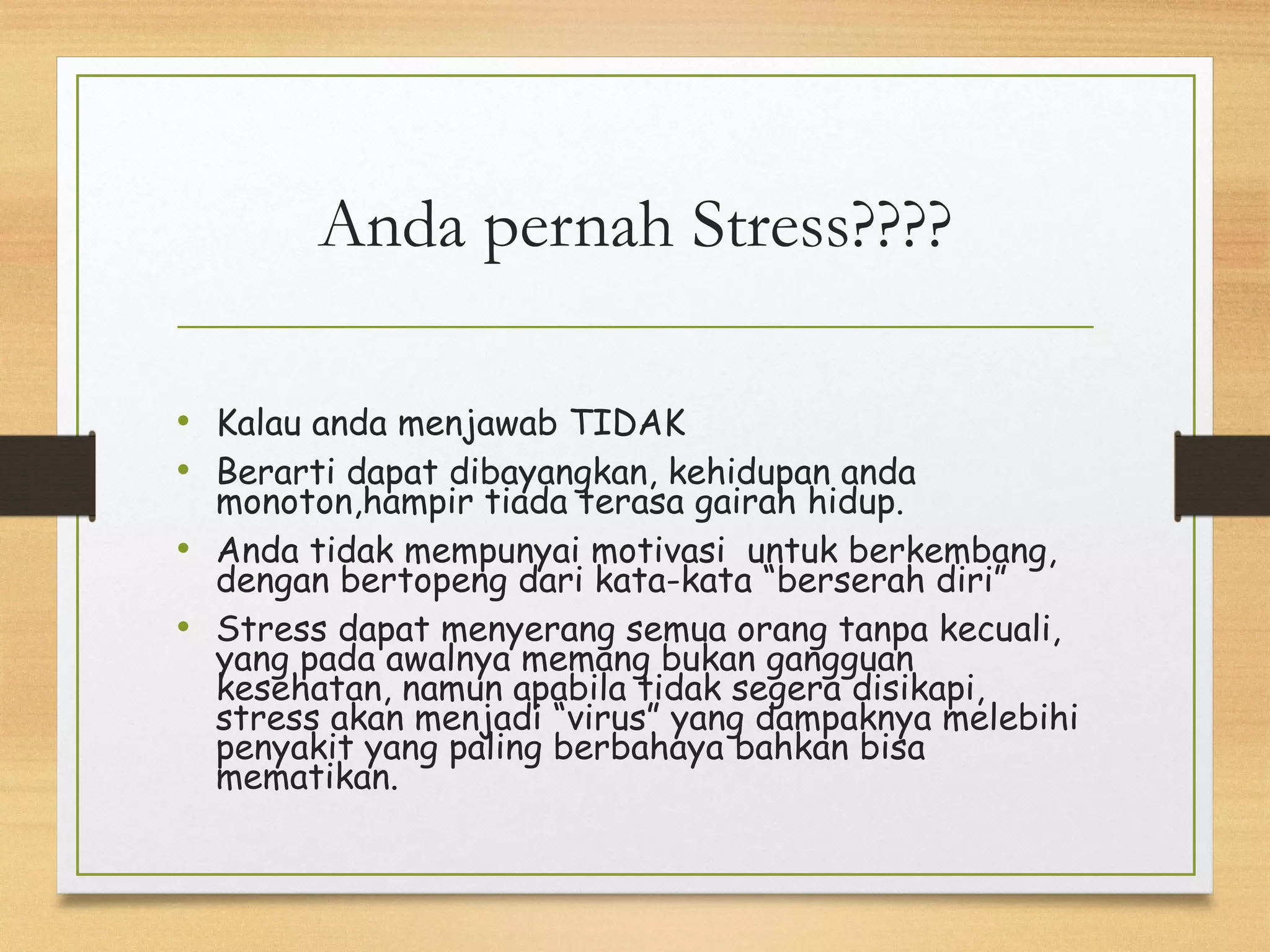 Ppt05 manajemen stres | PPT