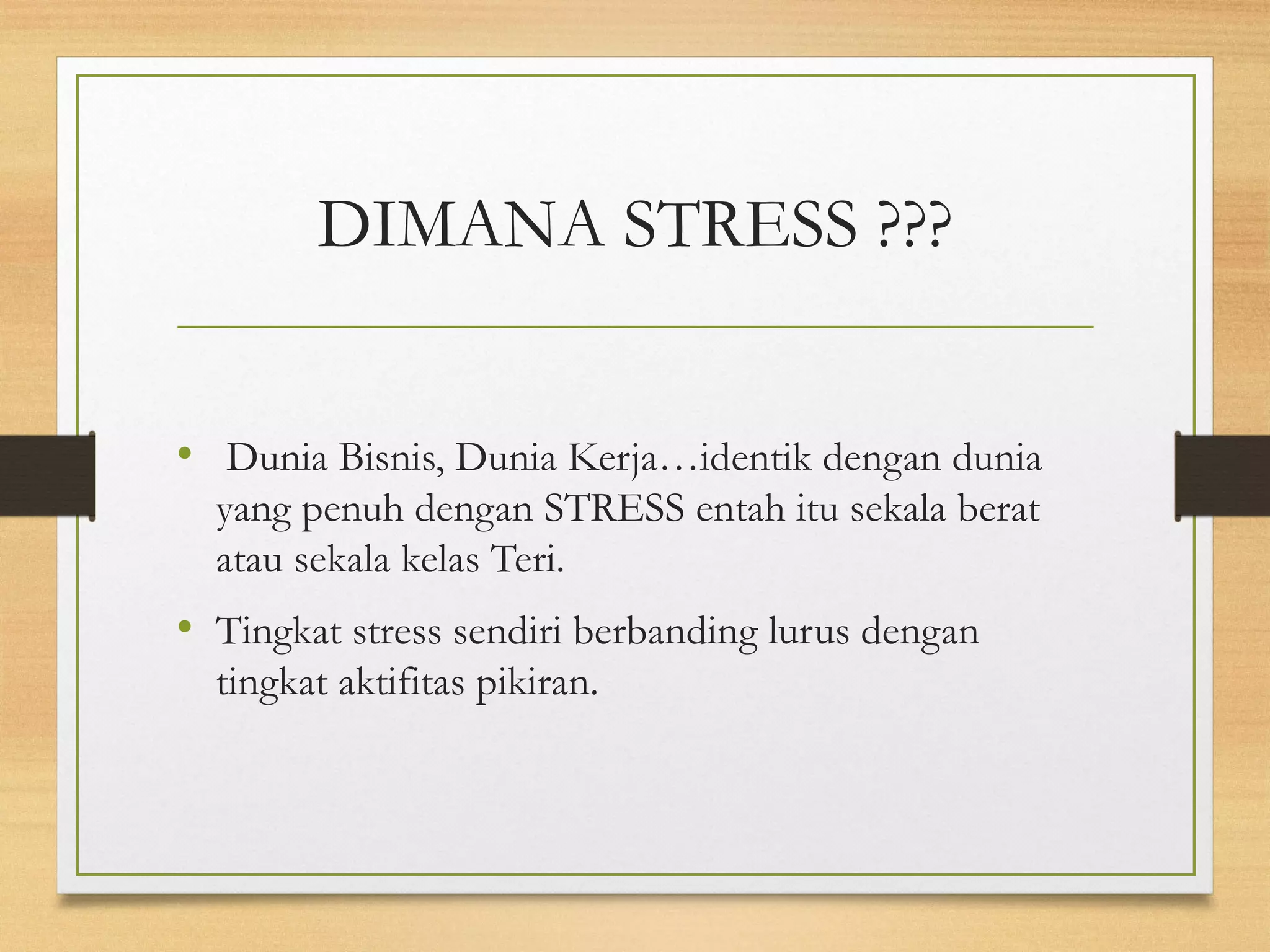 Ppt05 manajemen stres | PPT