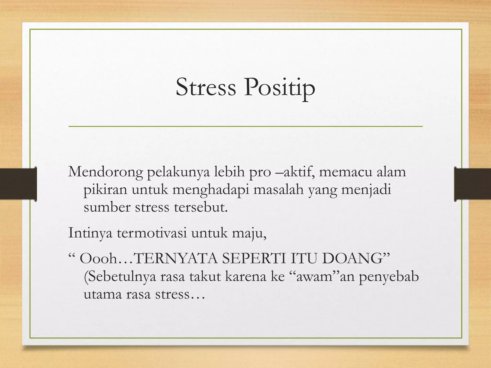 Ppt05 manajemen stres | PPT