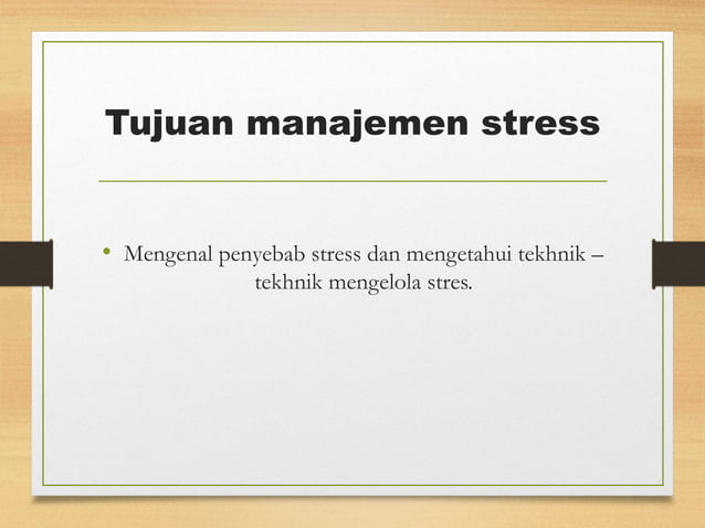 Ppt05 manajemen stres | PPT