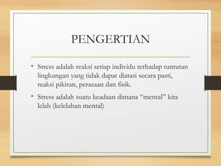 Ppt05 manajemen stres | PPT