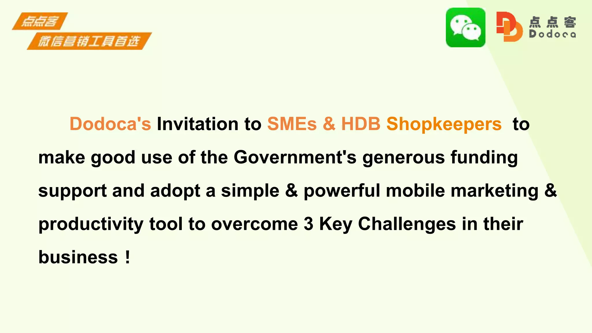 Mr Lim Sah Soon presenting Dodoca | PPT