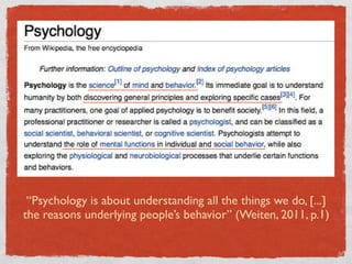 Ch. 1: Introduction to Psychology | KEY