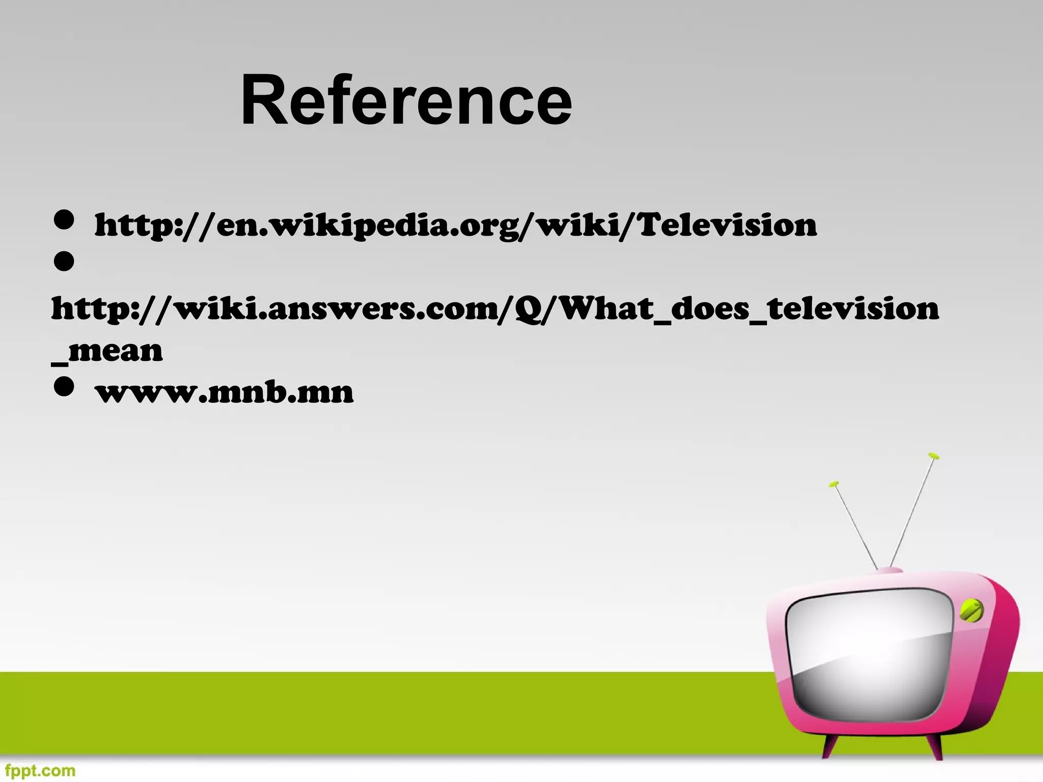 Television (Introduction to Communication) | PPT