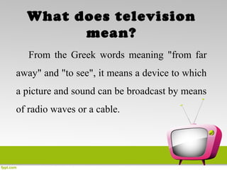 Television (Introduction to Communication) | PPT